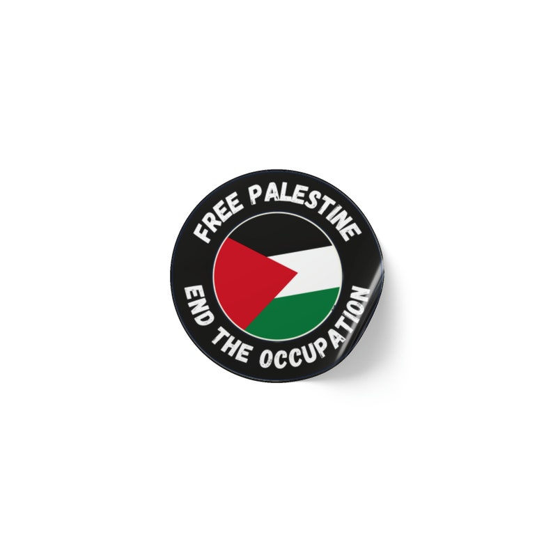 Free Palestine Round Sticker Label Rolls 50, 100, 250 Packs, Flag Decal ...