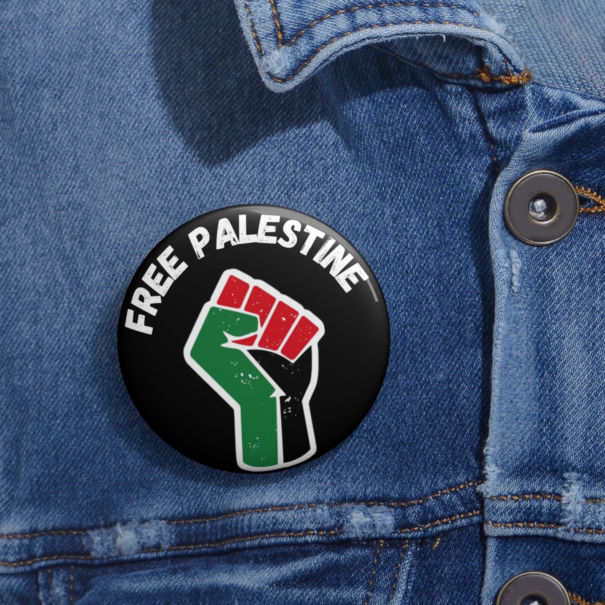 Free Palestine Pin Button Stop Occupation of Gaza Flag Pin Fist - Etsy