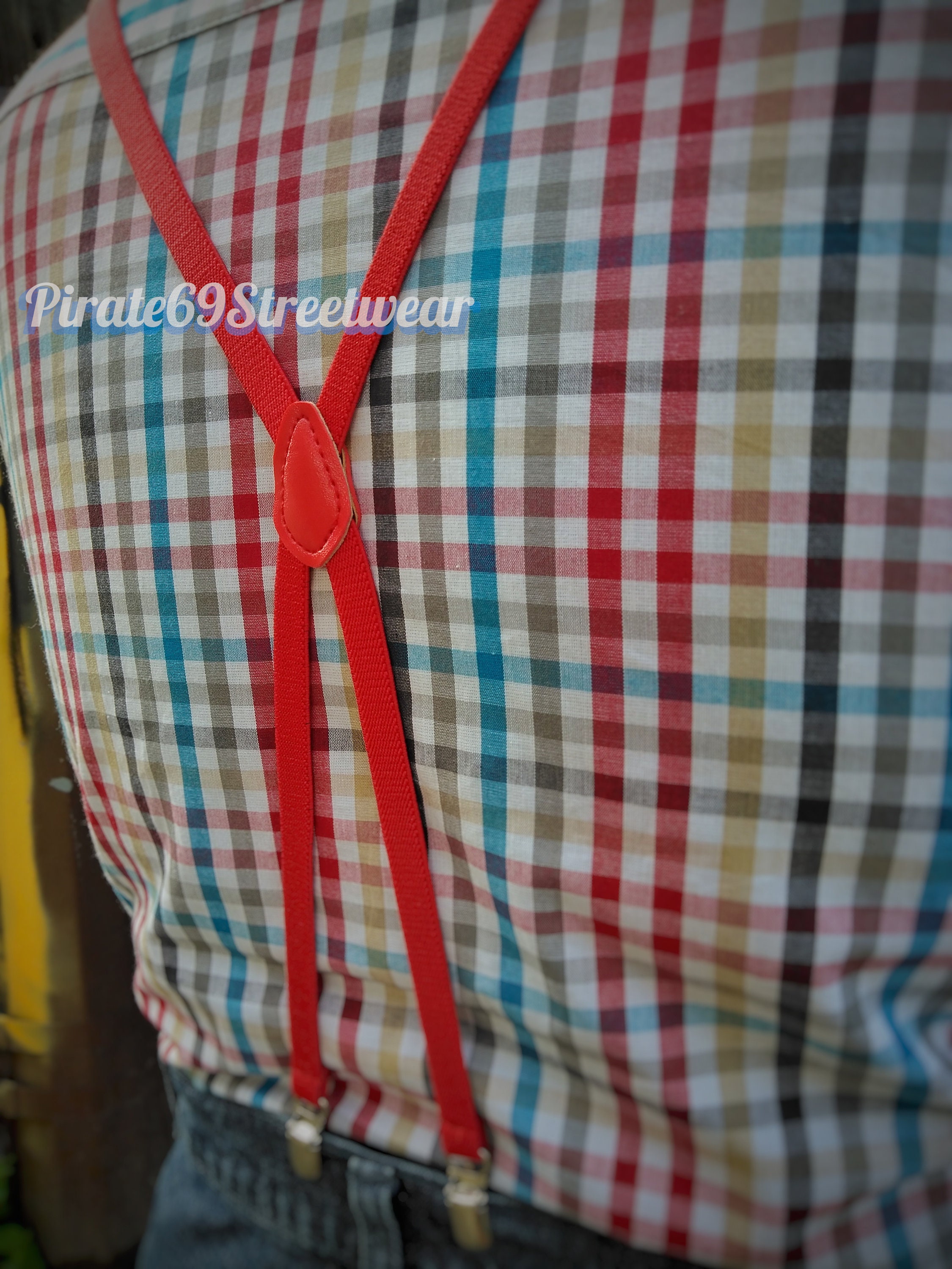 Ultra Narrow British Suspenders RED, 3/8 Inch Cross Back X Skinny ...