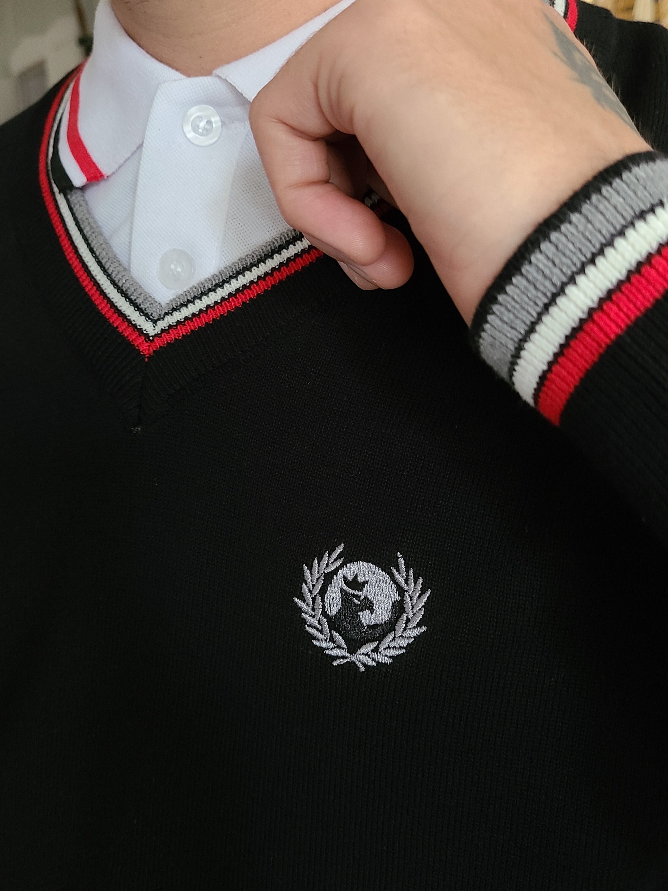 1980s Style V-neck Jumper, Cotton Knit Sweater, Mod Ska Cardigan. Made ...