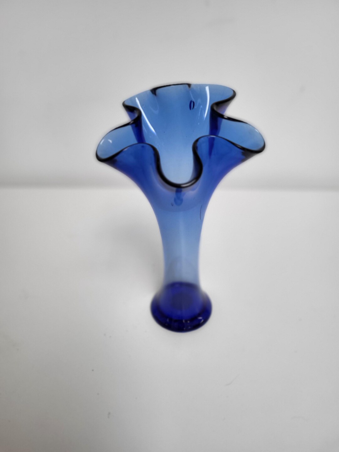 Small Handmade Glass Vase. Deep Blue Vase. - Etsy