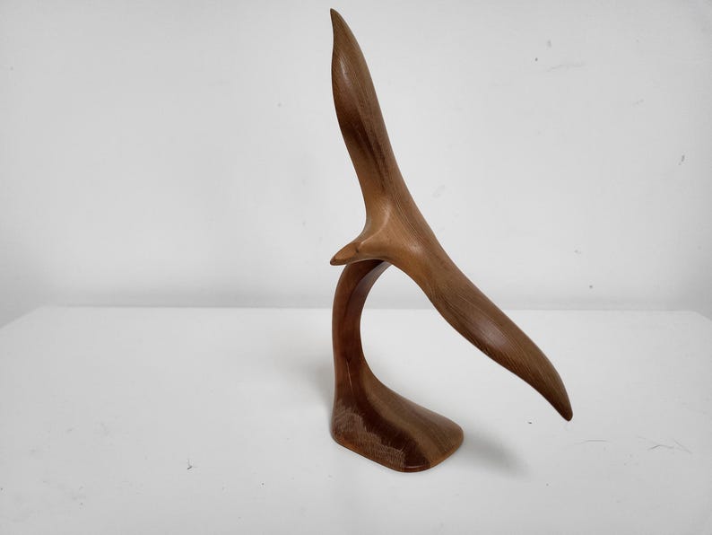 Myrtlewood Bird Sculpture. Vintage Bird Figurine. Handmade Bird ...