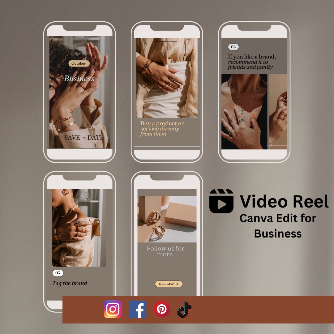 Instagram Video Reel Templates Canva, Engagement Reels, Inspiring Reel ...