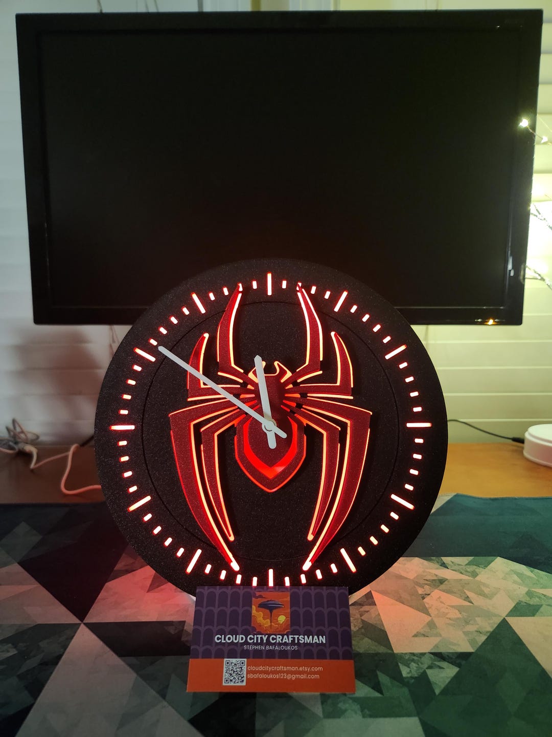 Spider Man Clock - Illuminated Interchangeable Clock, Marvel Collection ...