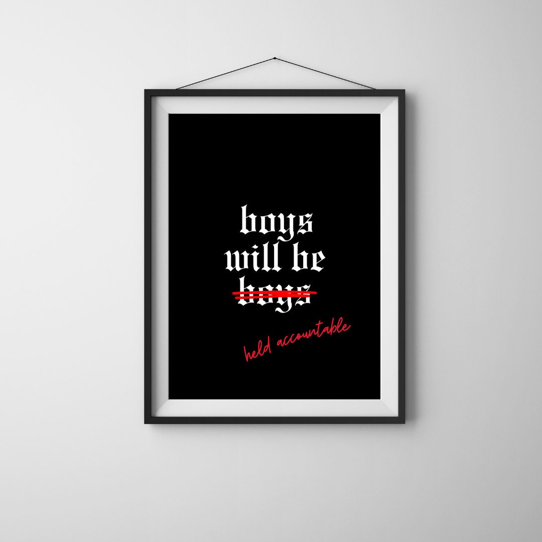 Boys Will Be Boys ~ Feminist Digital Print - Etsy