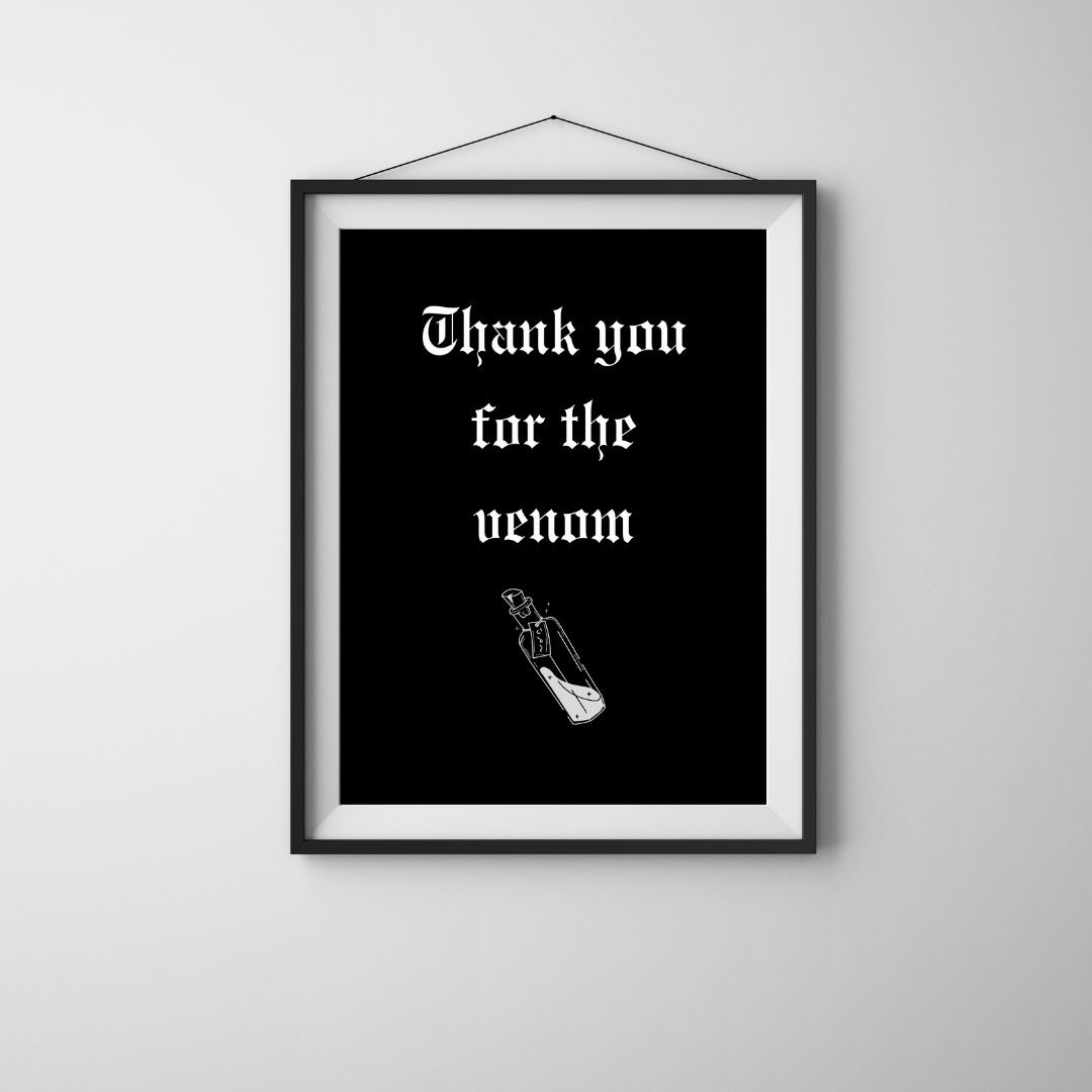 Thank You for the Venom ~ My Chemical Romance Digital Print - Etsy
