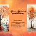 Autumn Adventures Fall Scenes Set of 8 Printable Watercolor Bookmarks ...