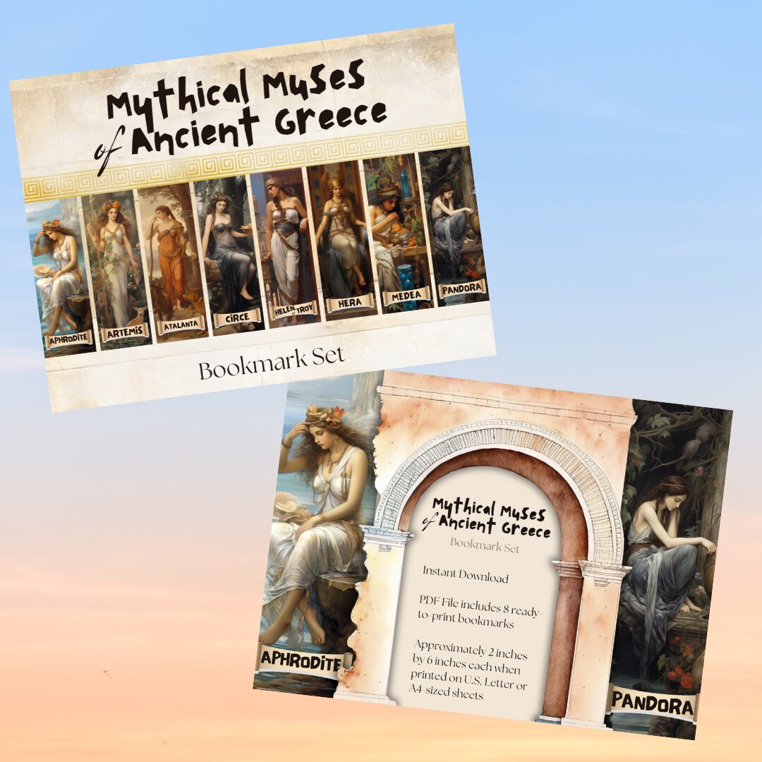 Greek Goddesses Bookmark Set | Mythology Art Prints (digital Download ...