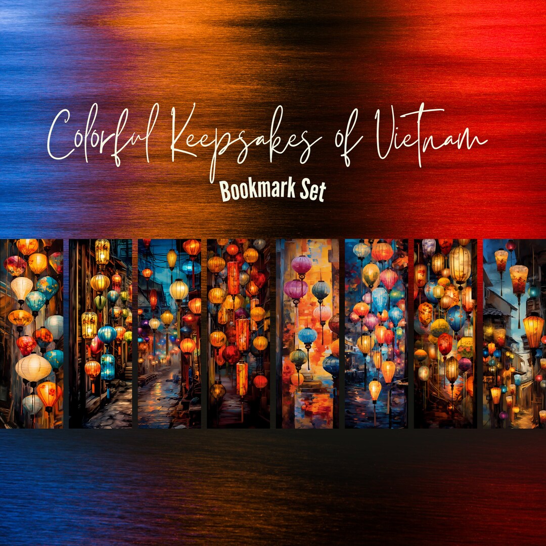 Hoi an Lanterns Bookmark Set: Vietnamese Festival Art (digital Download ...