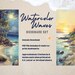 Watercolor Waves Printable Watercolor Bookmarks Set of 8 Calming Beach ...