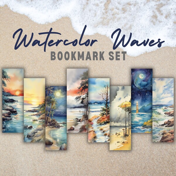 Watercolor Bookmarks - Etsy