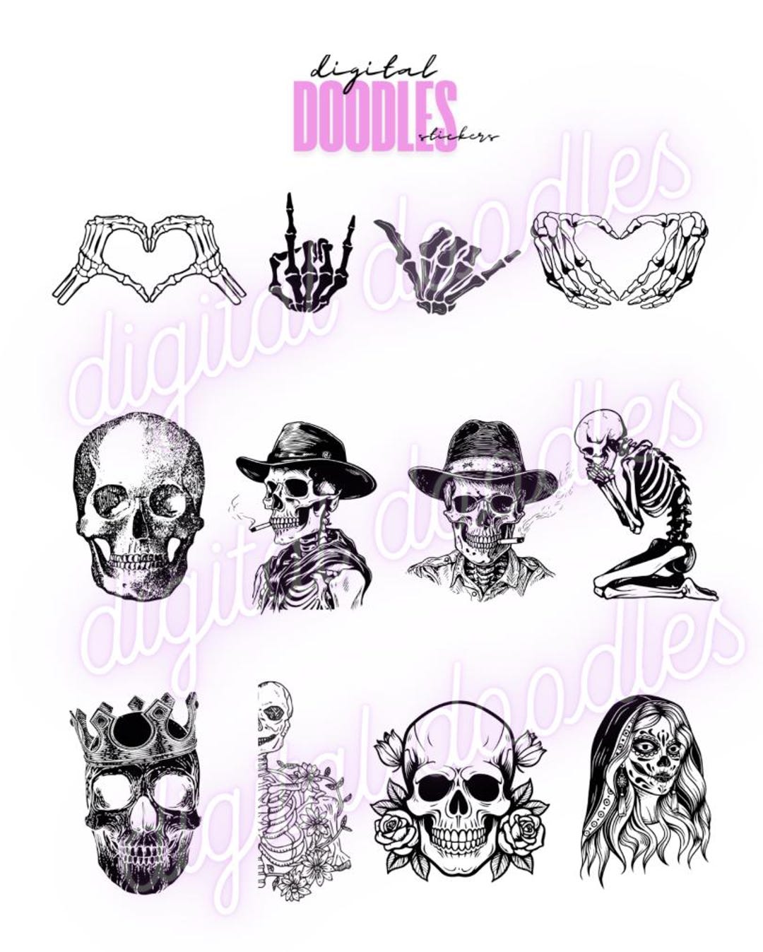 Halloween Digital Sticker Pack: Spooky Planner Stickers (digital ...