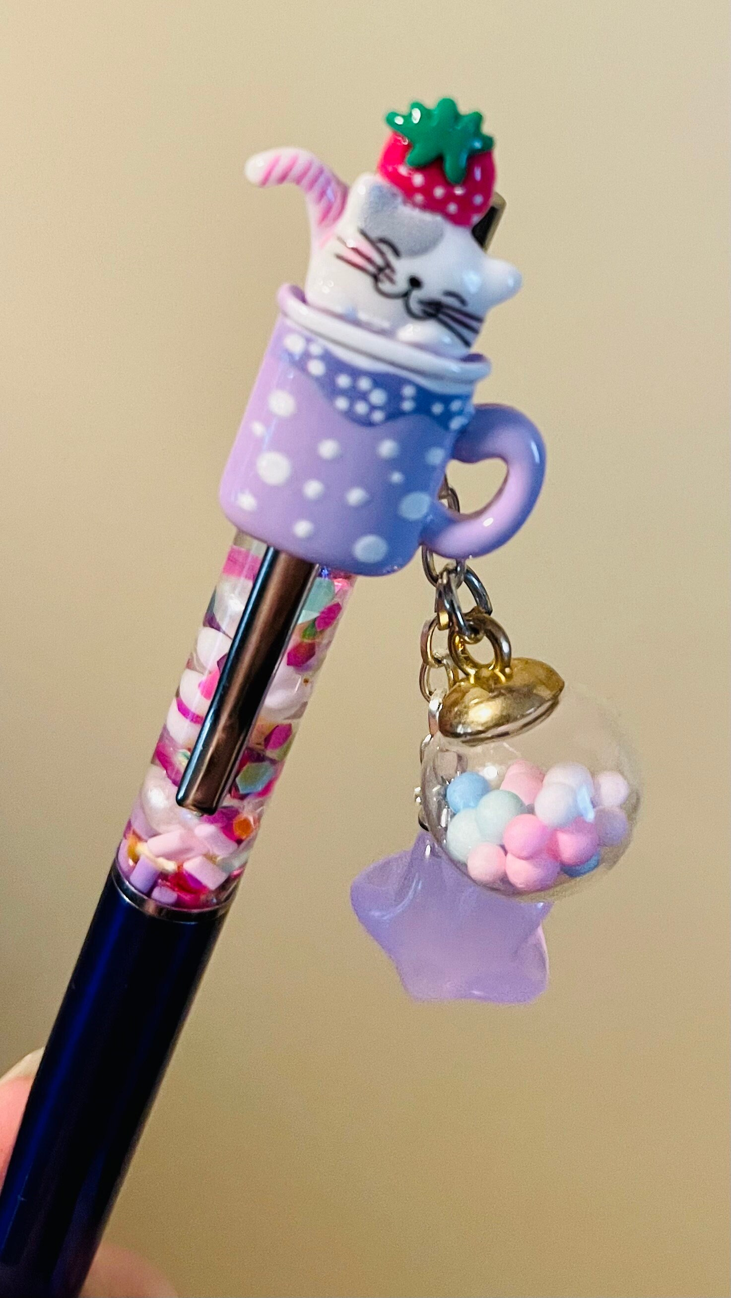 Kawaii Boba Cat Float Pen - Etsy