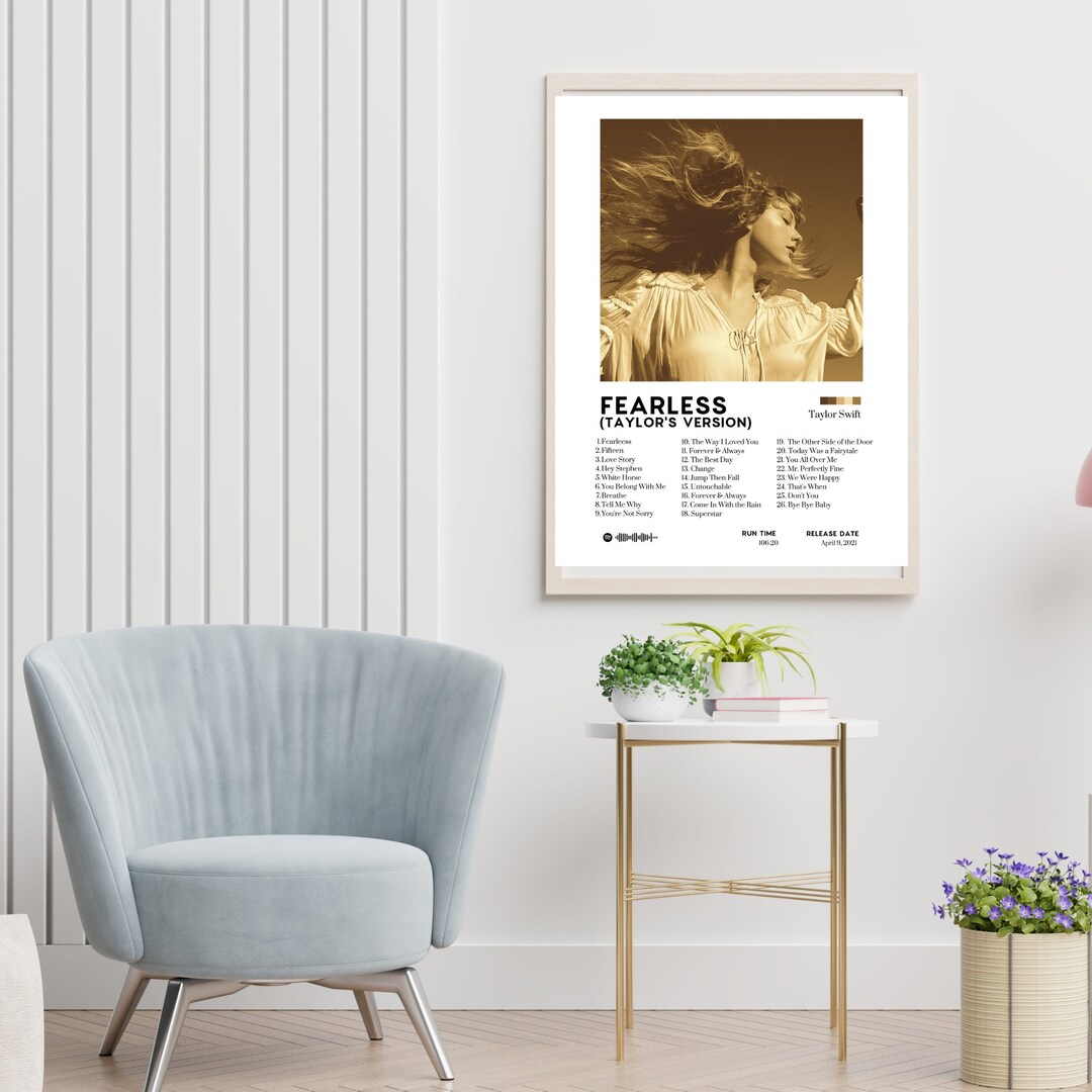 Fearless taylor's Version Taylor Swift Digital Album Poster - Etsy