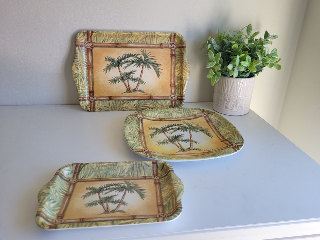 Retro Palm Trees Melamine Trays, Rectangle Melamine Trays, Melamine ...