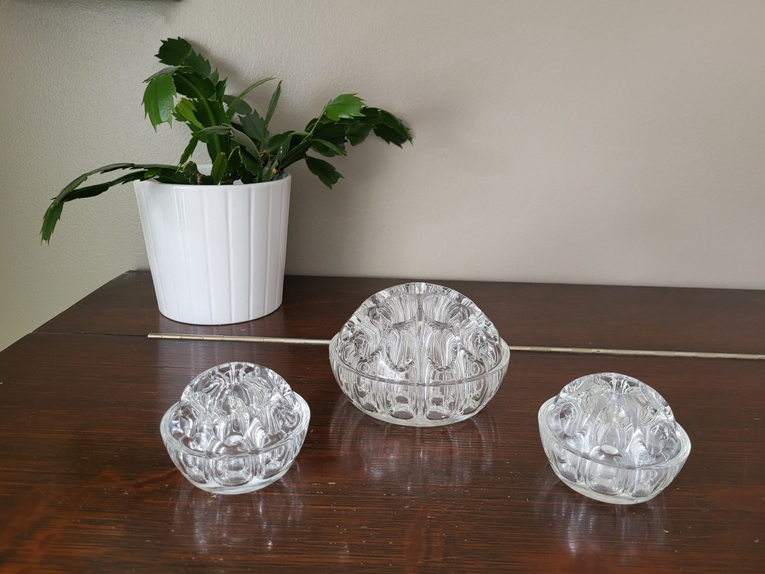 Vintage Glass Flower Frogs, Small Flower Frog, Large Flower Frog ...