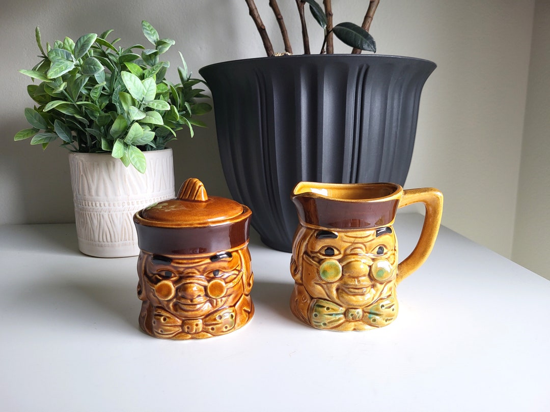 Vintage Benjamin Franklin Sugar Bowl and Creamer Set Made in - Etsy