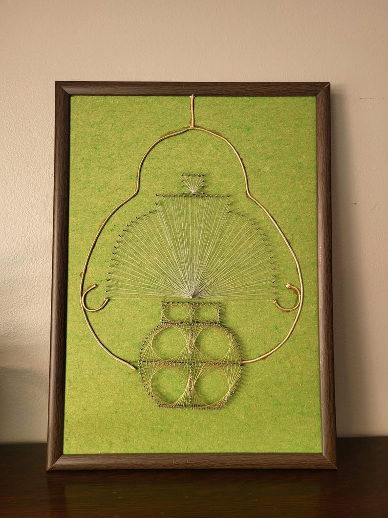 Vintage Sting Art, Retro String Lantern, 1970s Fiber Arts Decor, 70s ...