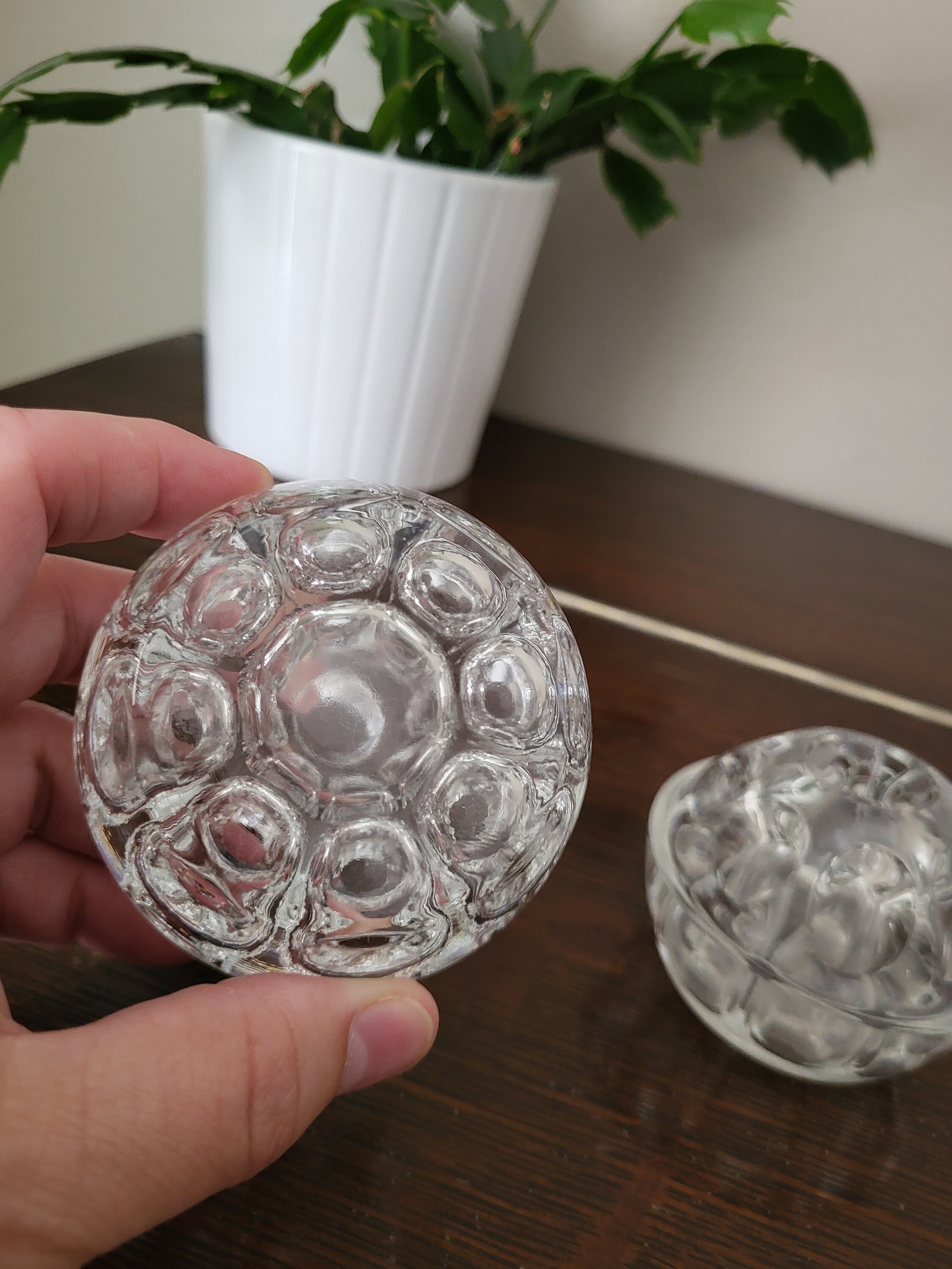 Vintage Glass Flower Frogs, Small Flower Frog, Large Flower Frog ...