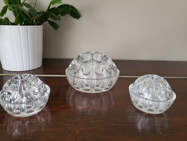 Vintage Glass Flower Frogs, Small Flower Frog, Large Flower Frog ...