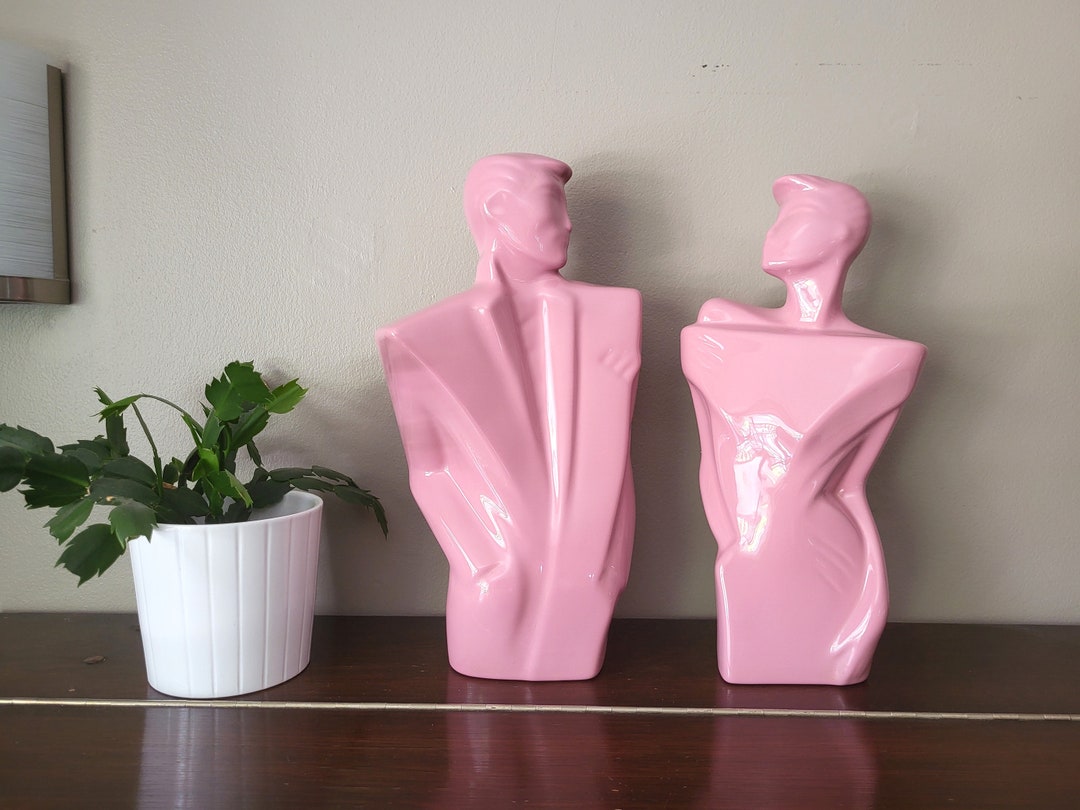 Retro 80s Man and Women New Wave Figures, Art Deco Man and Women ...