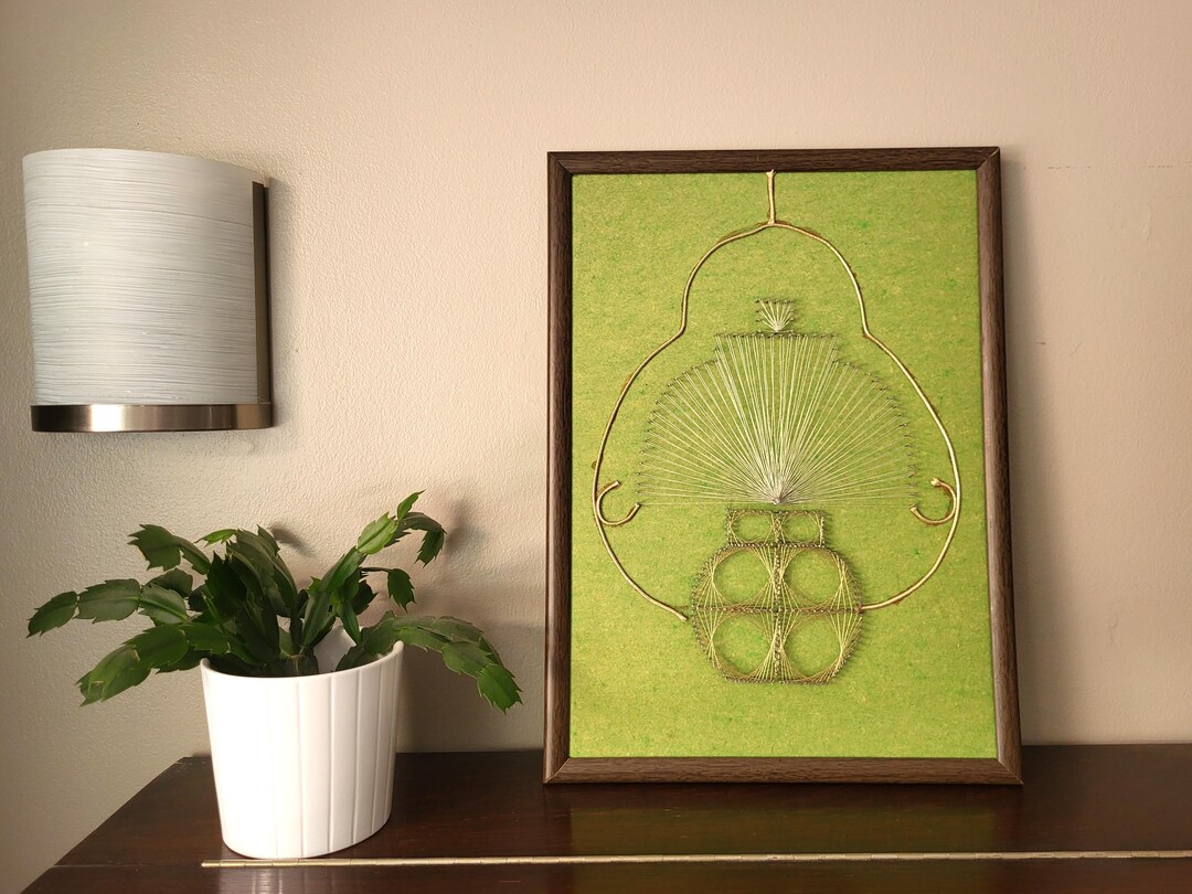 Vintage Sting Art, Retro String Lantern, 1970s Fiber Arts Decor, 70s ...