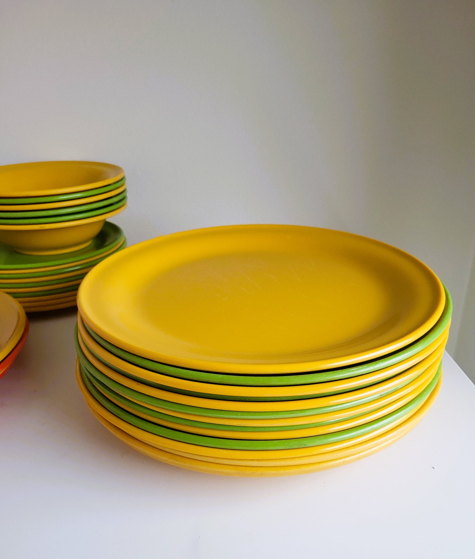 Vintage Duraware Dishes, Melamine Plates, Melamine Bowls. 1960s, Melmac ...