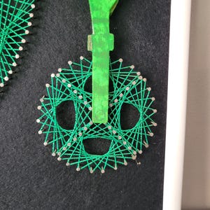 Vintage String Art, 1970s Sting Art, Penny Farthing String Art, Neon ...