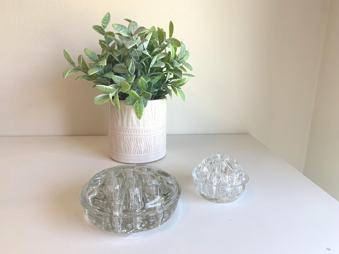 Vintage Glass Flower Frogs, Small Flower Frog, Large Flower Frog ...