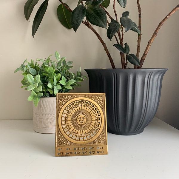 Brass Perpetual Calendar - Etsy