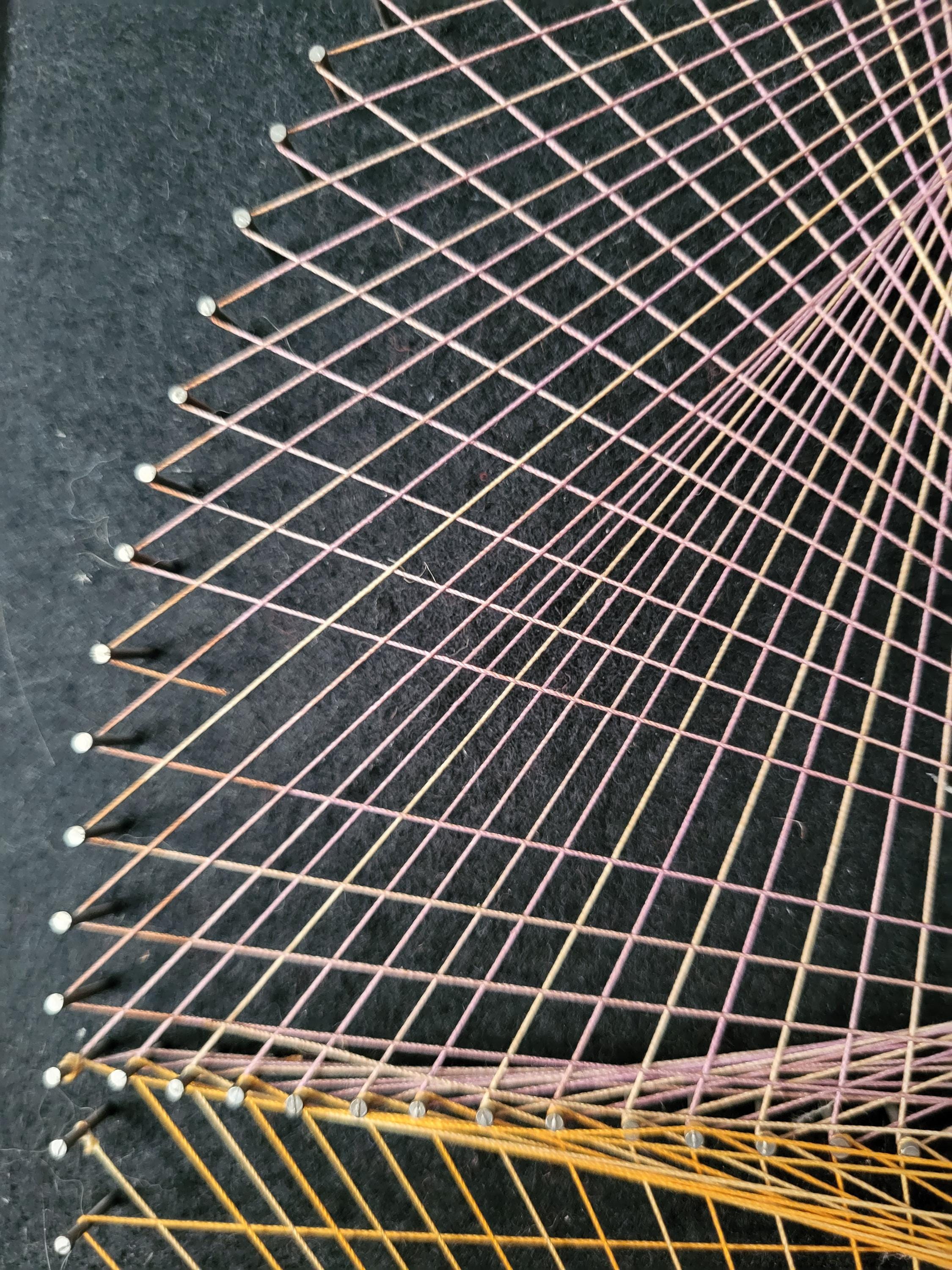 Original Vintage Geometric String Art, 1970s Circle String Art ...