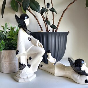 Vintage Pierrot Figures, Playful Mime Figurines, 70s Decor, 80s Decor ...