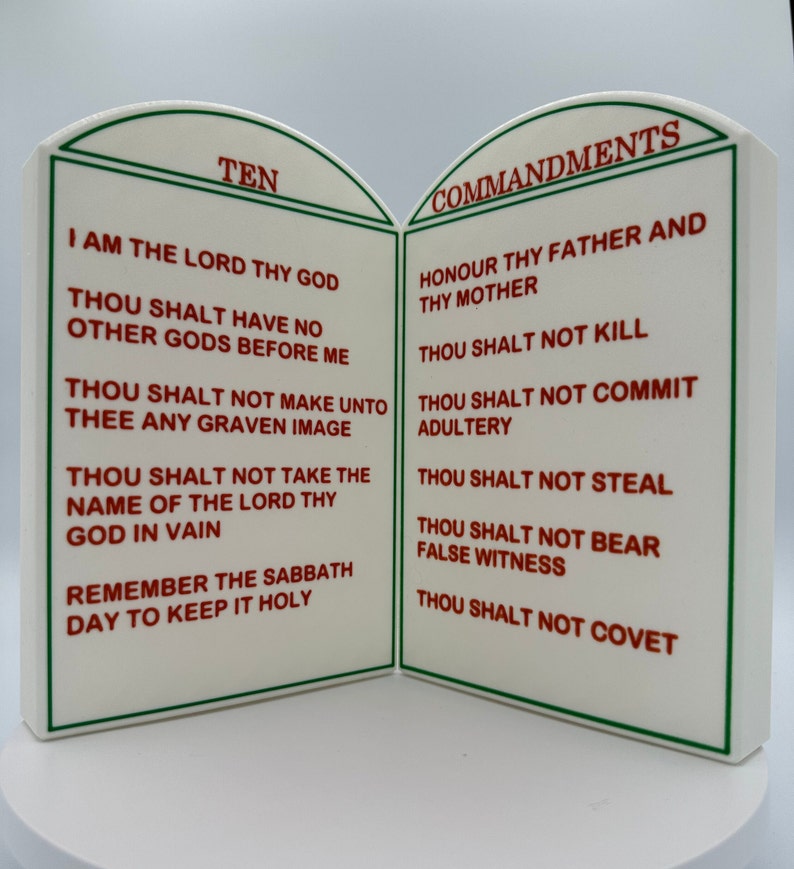 Ten Commandments Tablets, Faith Desktop or Wall Decor, Christian Gifts ...