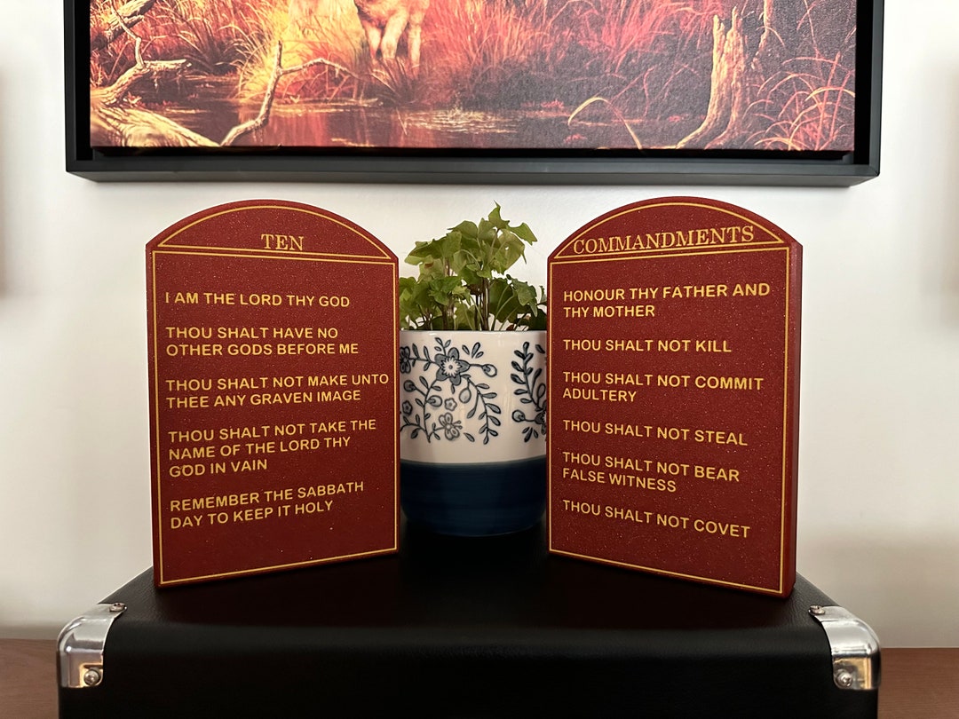 10 Commandments Tablets, Faith Desktop or Wall Decor, Christian Gifts ...