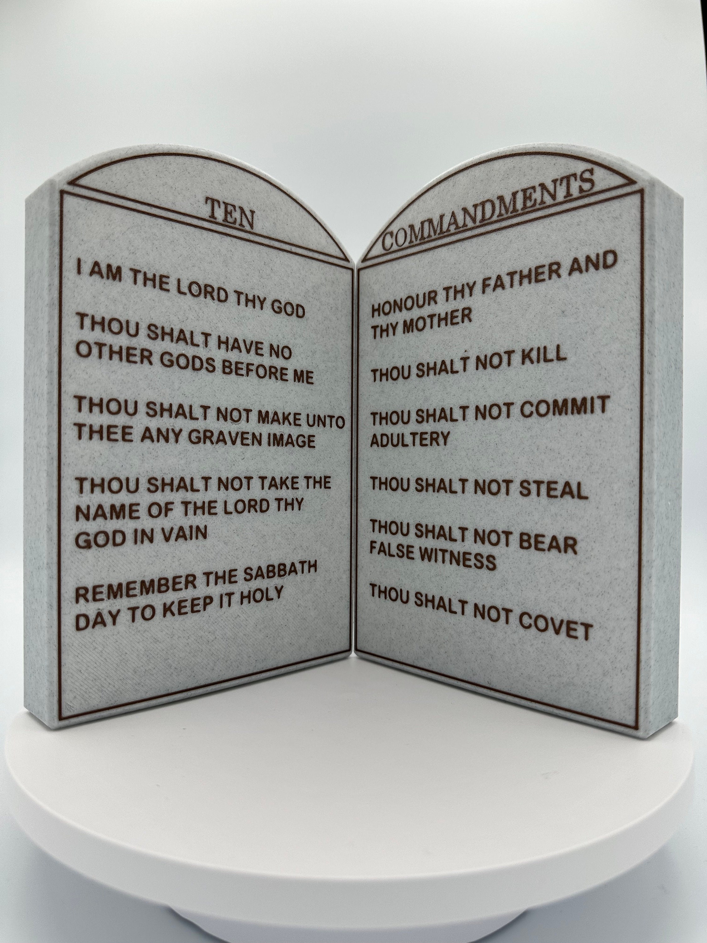 Ten Commandments Tablets, Faith Desktop or Wall Decor, Christian Gifts ...