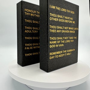 10 Commandments Tablets, Faith Desktop or Wall Decor, Christian and ...