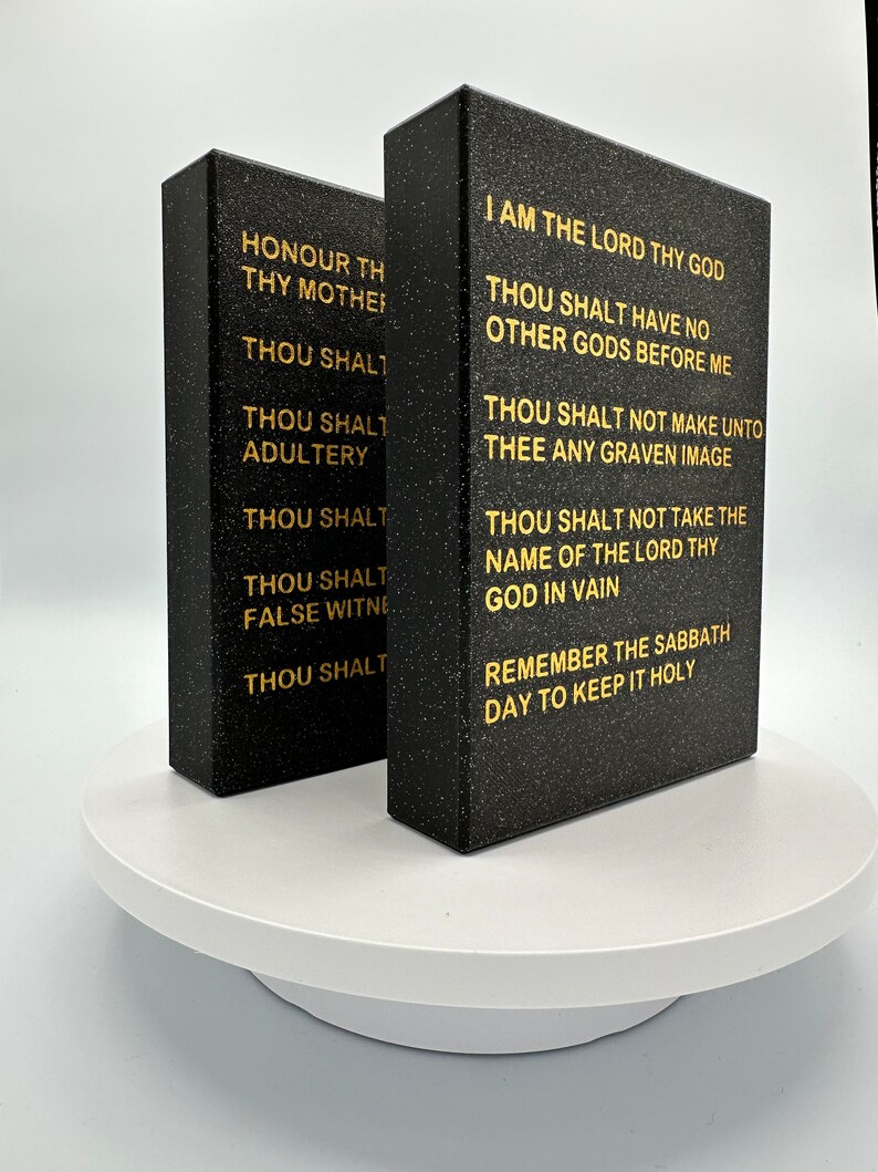 10 Commandments Tablets, Faith Desktop or Wall Decor, Christian and ...