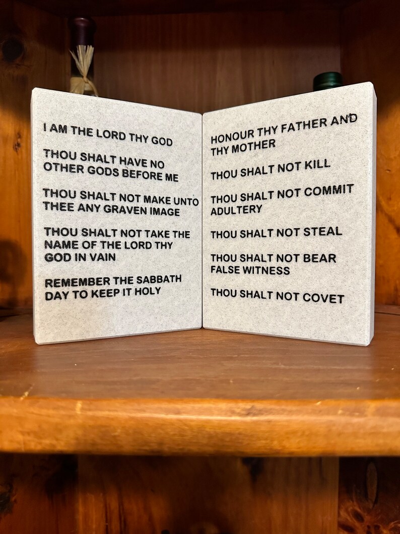 10 Commandments Tablets, Faith Desktop or Wall Decor, Christian and ...
