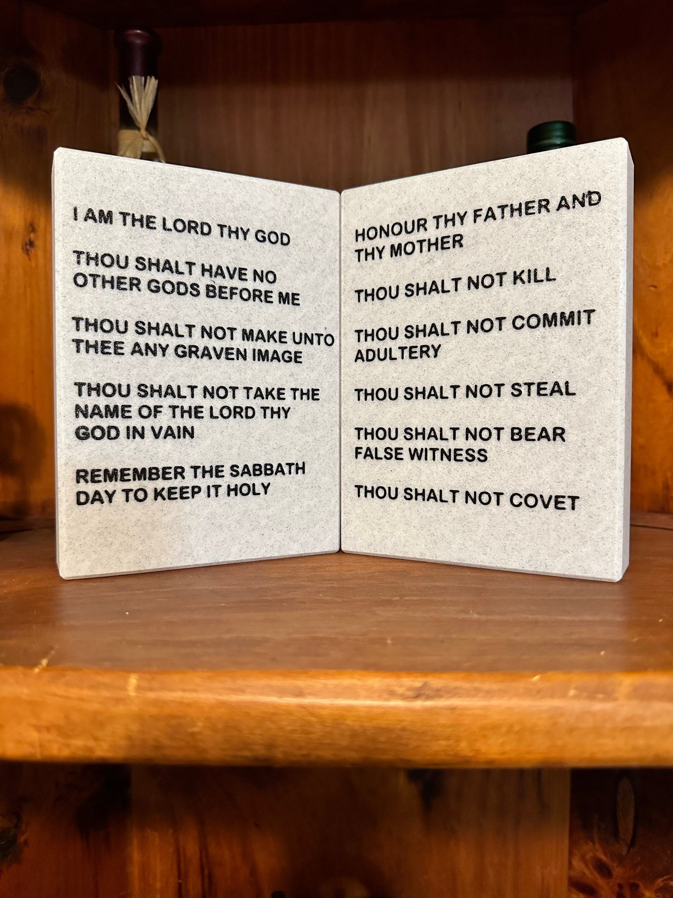 10 Commandments Tablets, Faith Desktop or Wall Decor, Christian and ...