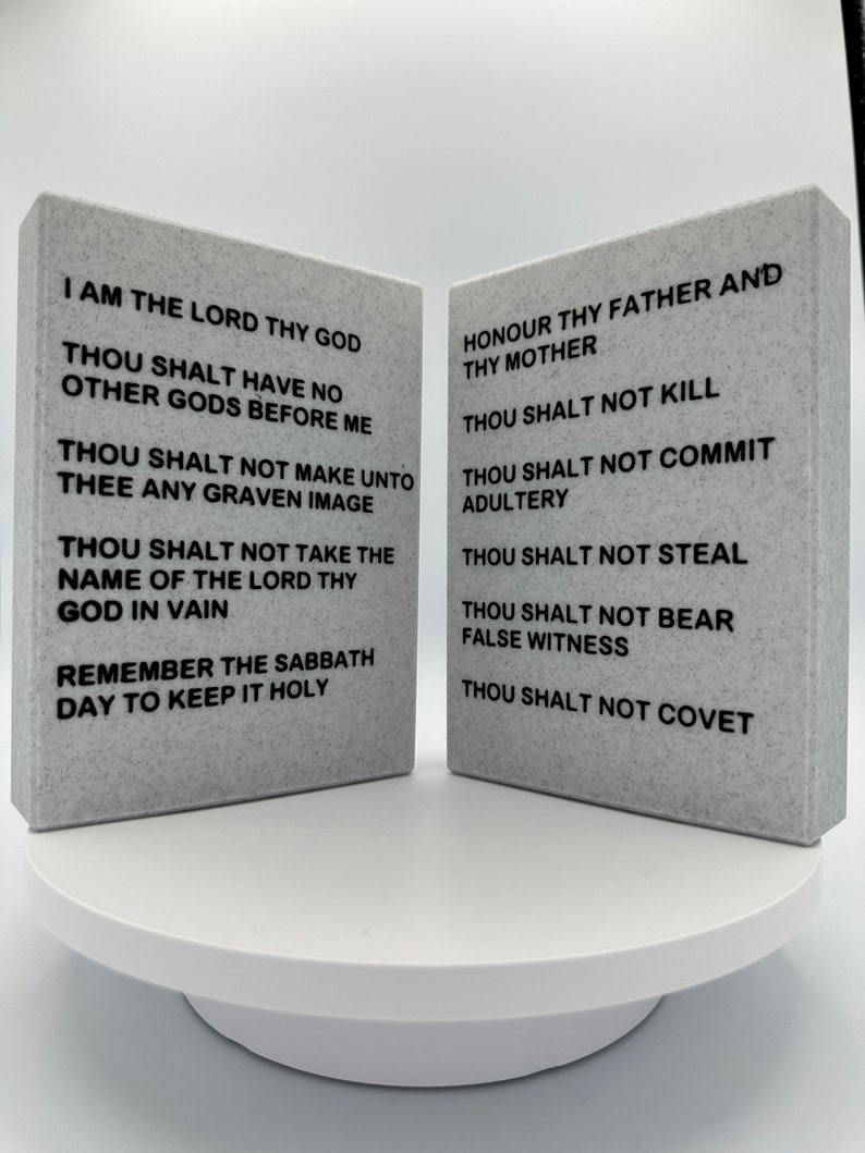 10 Commandments Tablets, Faith Desktop or Wall Decor, Christian and ...