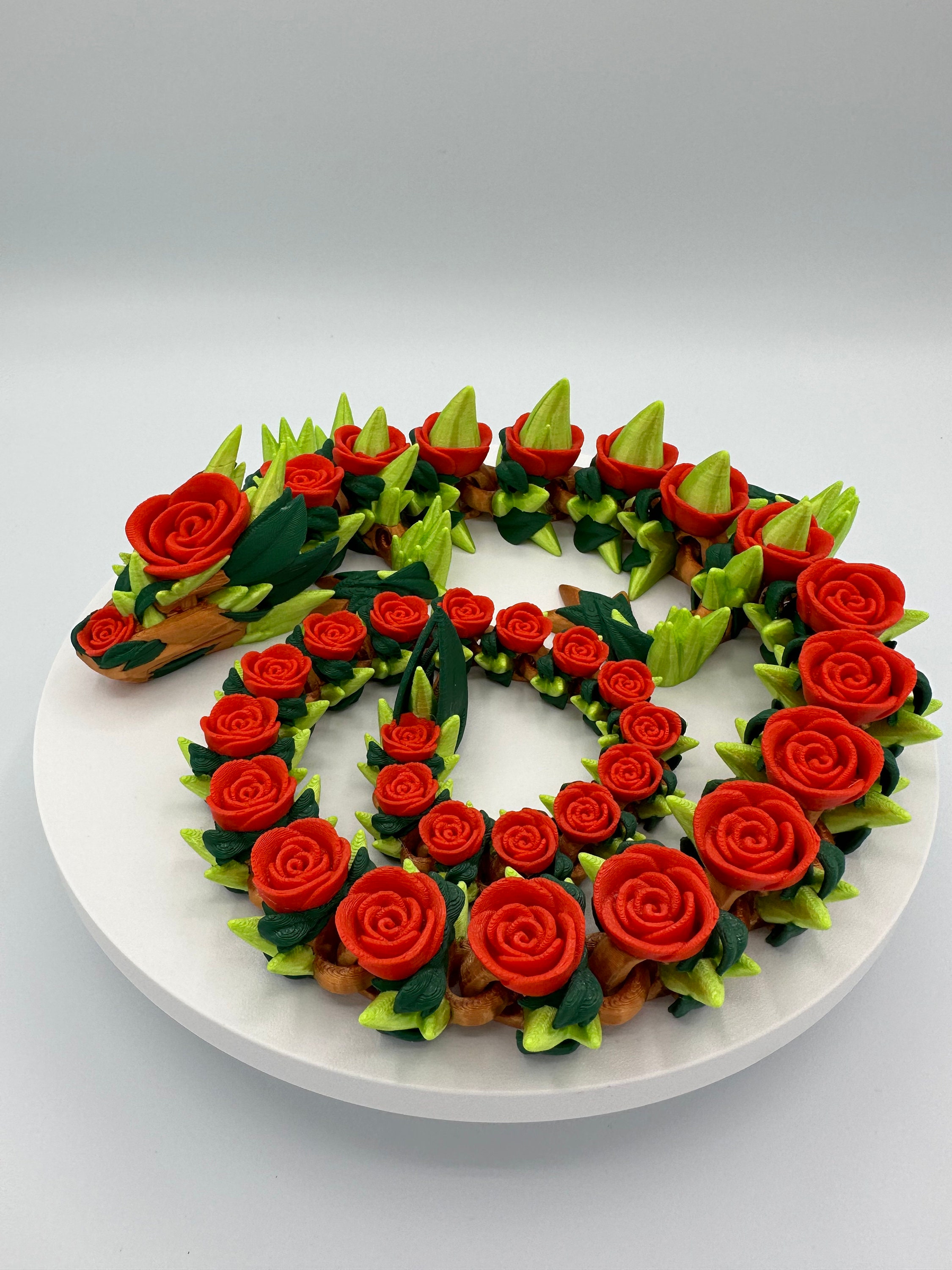 3D Printed Articulated Rose Dragon - Etsy