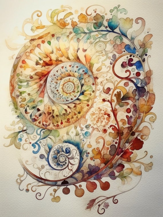 Sacred Geometry Nature Drawing