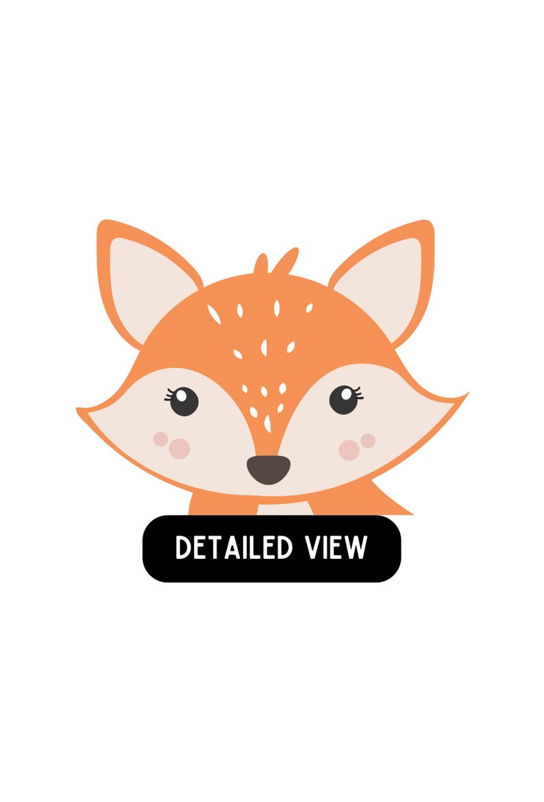Fox Digital Print for Kids, Woodland Theme Nursery Art, Forest Animal ...