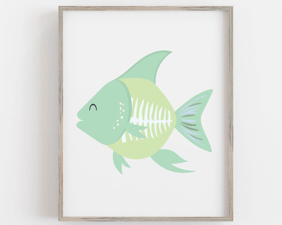 X-ray Fish Digital Download, X-ray Fish Art for Kids, Unusual Creatures ...