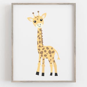 Giraffe Digital Nursery or Kids Room Print, Baby Giraffe Art, Safari ...