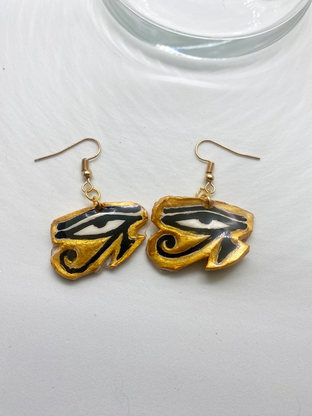Eye of Ra Clay Acrylic Earrings - Etsy
