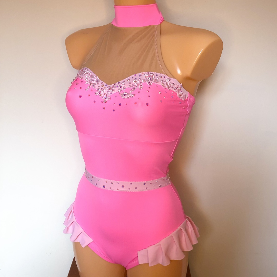 Dance Aerial Circus CANDYFLOSS Costume Soft Pink Halter Leotard - Etsy