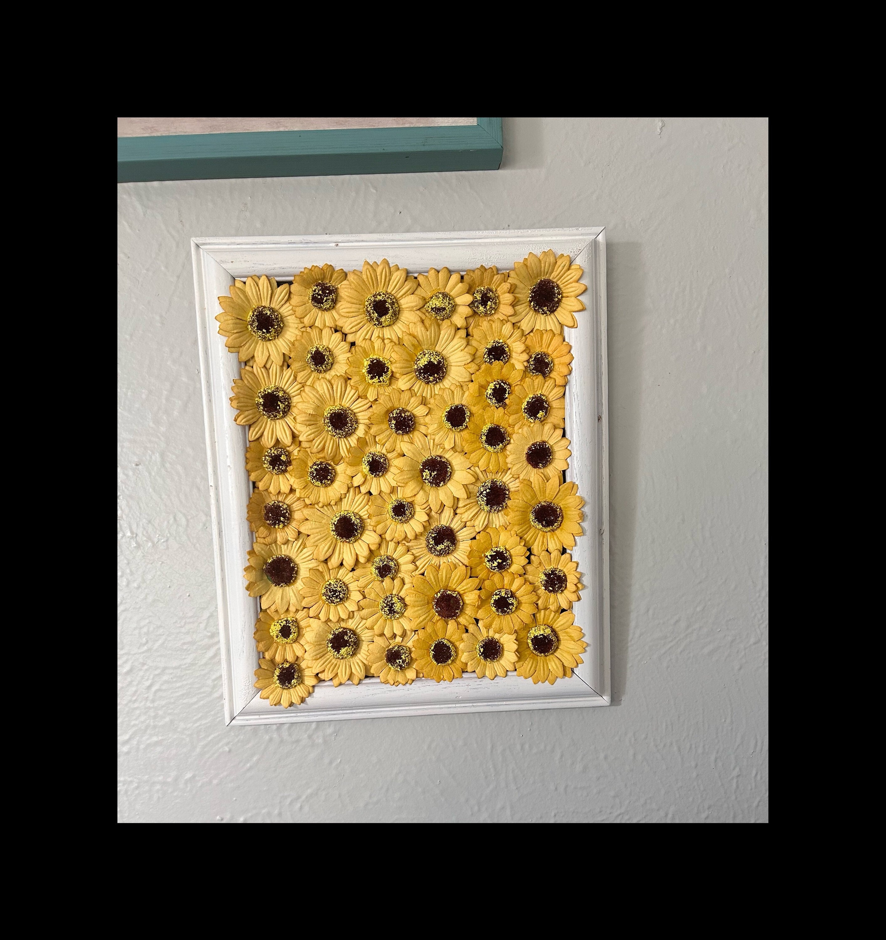 Flower Frame Wall Decor Crafted - Etsy