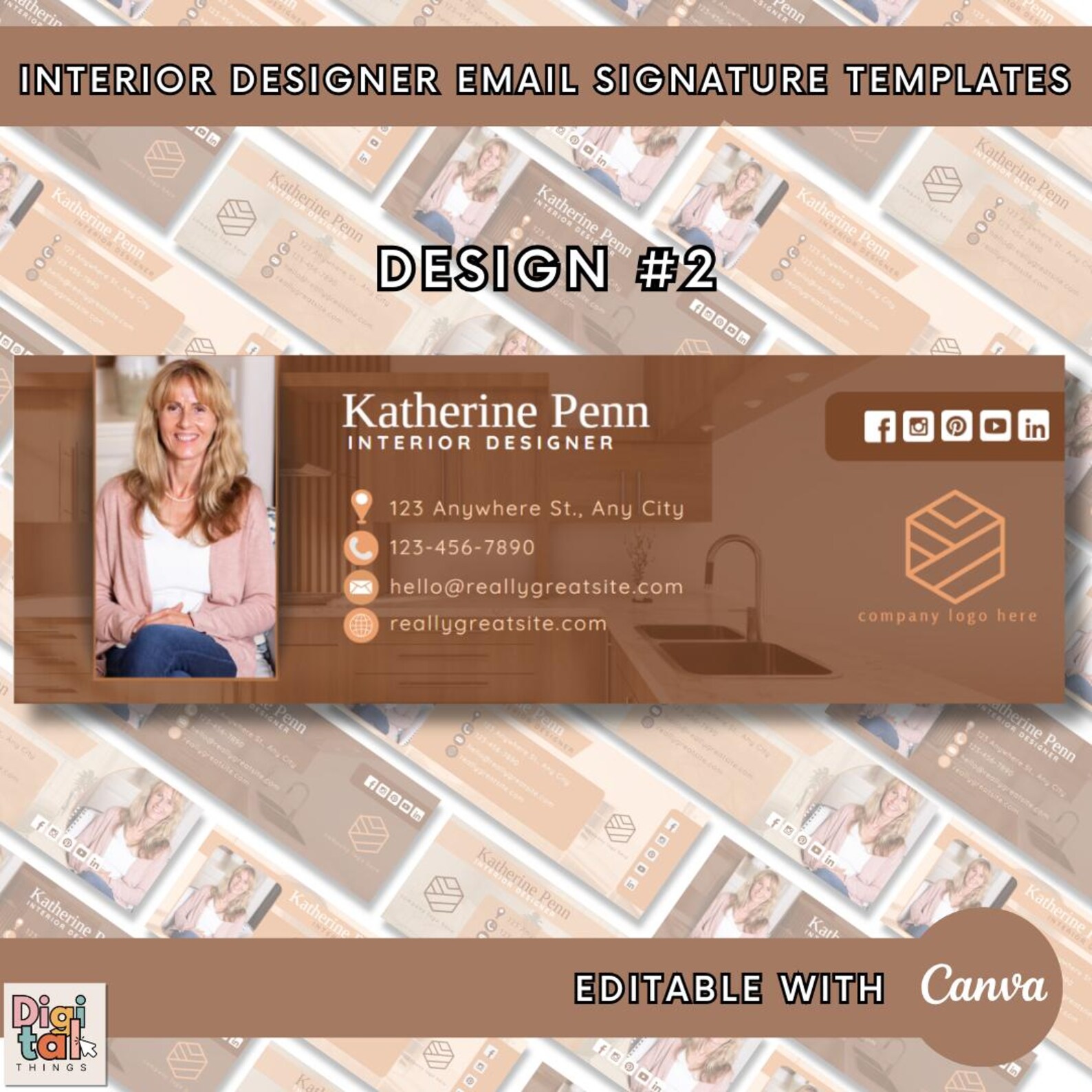 Interior Designer Email Signature, Email Signature, Signature Template ...