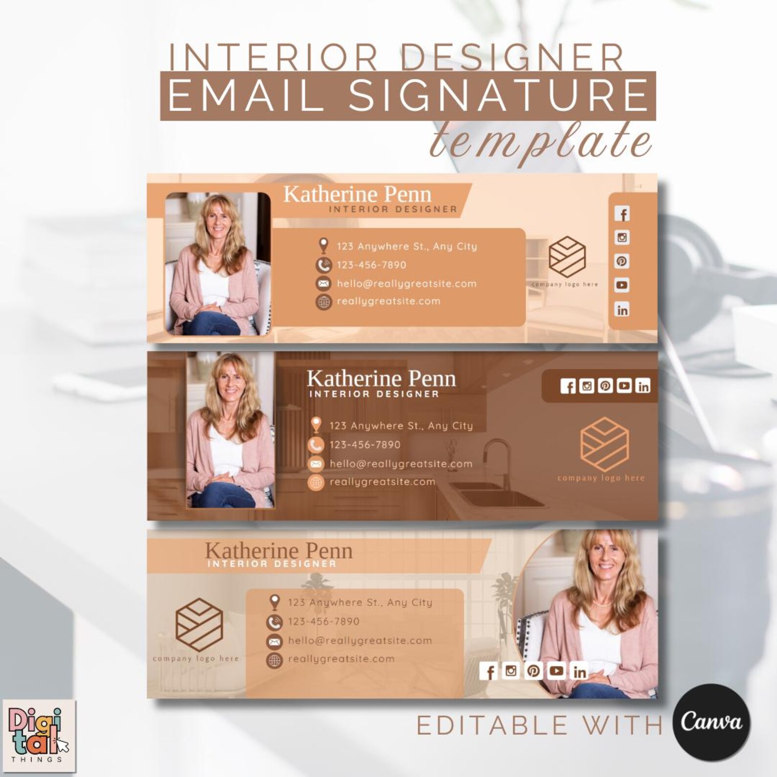 Interior Designer Email Signature, Email Signature, Signature Template ...